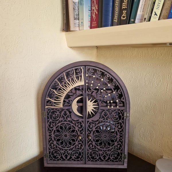 Coppermoon Sun and Moon Altar Shelf Magic Altar, Spiritual Altar Items ...
