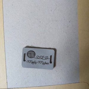 Personalised 28mm X 18mm Rectangle Faux Leather Labels. Custom - Etsy UK