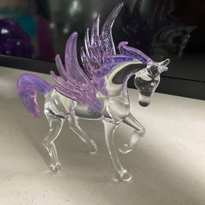 Glass Pegasus Figurine - Etsy