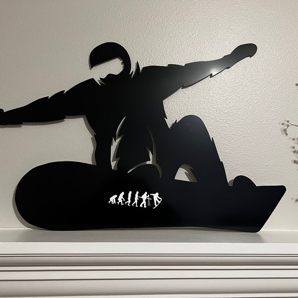 White Snowboarding Evolution Sticker - Etsy