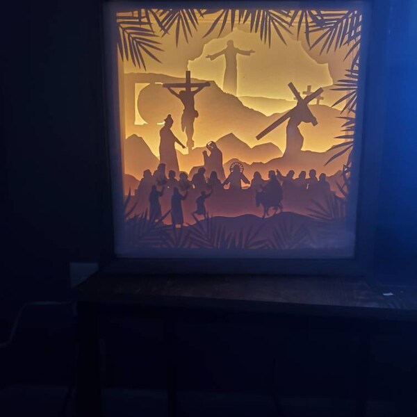 Holy Week, Cut File, 3D Shadow Box, SVG, PNG, Easter Gift, Easter ...