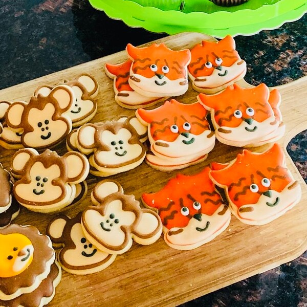 Mini Safari Jungle Cookies - 2 1/2 Dozen Mini Cookies - Mini Tiger ...