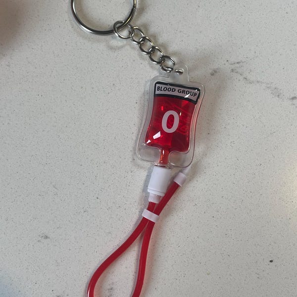 Squishy Blood Bag Keychains - Etsy