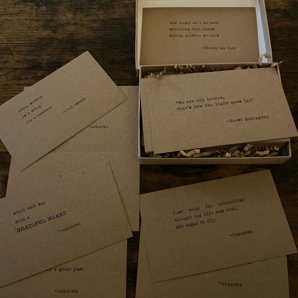 Box of Variety Inspirational Quote Card Mindfulness Gift Assorted ...