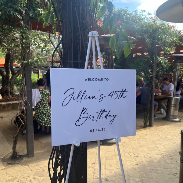 Acrylic Birthday Sign, Hanging Modern Birthday Sign, Modern Birthday ...