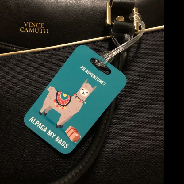 Personalized Metal Alpaca Luggage Tag - Etsy