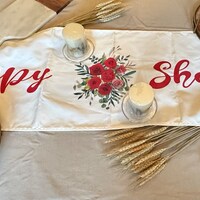 Custom Photo Table Runner, A Year in Review Photo Table Runner, Family ...