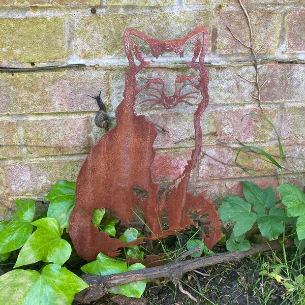 Rusty Metal Fox Garden Fox Fox Decoration - Etsy
