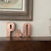 Large Concrete Copper Fronted Letters - Anniversary Gift - 7th Wedding ...