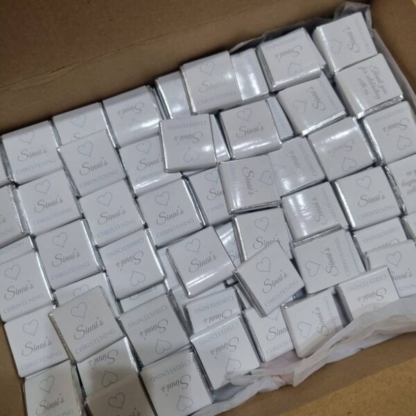 Personalised Happy Birthday Party Favours Chocolate Favours Black ...