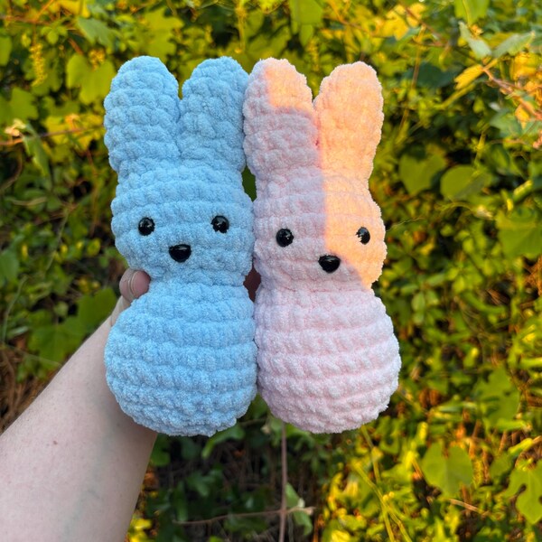 No Sew Easter Peep Bunny Crochet Pattern - Free Keychain Peep Pattern ...