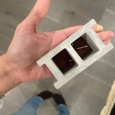 Concrete Display Stand Mini Cinder Block Display Stand Cinder Block ...