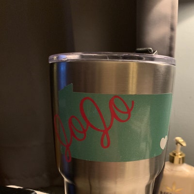 Yeti Colster Sticker Personalized Yeti Vinyl Decal With State - Etsy