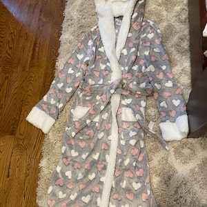 Super Plush Front Zipper Soft Robe Zipper Bathrobe Dressing Gown - Etsy