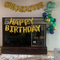 Oneasaurus Balloon Banner Dinosaur 1st Birthday Dino Decor Dinosaur ...