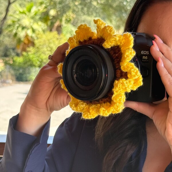 Crochet Pattern | Sunflower Lens Buddy Camera Lens Accessory - Etsy