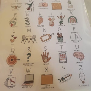 School Secretary Alphabet Print Secretary Appreciation Gift - Etsy