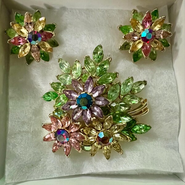 15x Clear Crystal Roses Montees SS20 4.5mm, Vintage Sew-on Crystal ...