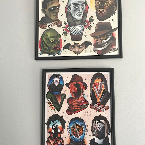 Classic Horror Flash Sheet - Etsy