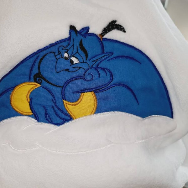 Genie From Aladdin Digital Embroidery Machine Applique Design File 5x7 ...