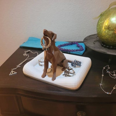 Dog Ring Holder With Dog Bed Ring Dish Unique Ring Holder for Ring ...