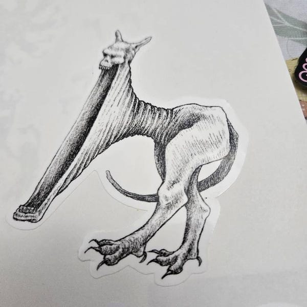 Nightcrawler — Stickers — Horror Ink Art — Dark Monster Gift — Surreal ...