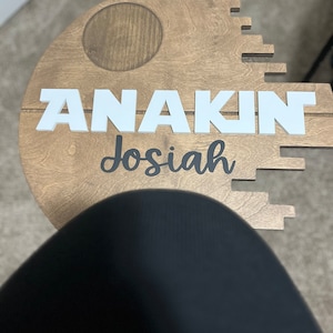 Round Nursery Sign, Star Wars Nursery Signs, Name Sign for Kids Room ...