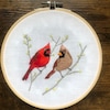 Cardinals Embroidery Kit Wild Bird Embroidery Kit Cardinal Bird ...