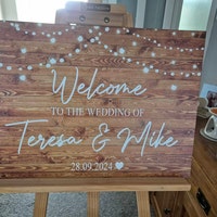 Rustic Wedding Welcome Sign - Etsy UK