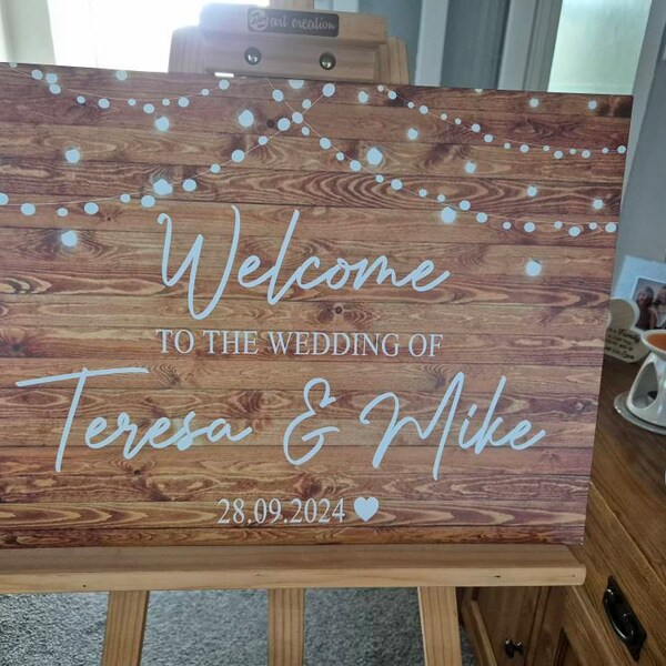 Rustic Wedding Welcome Sign - Etsy