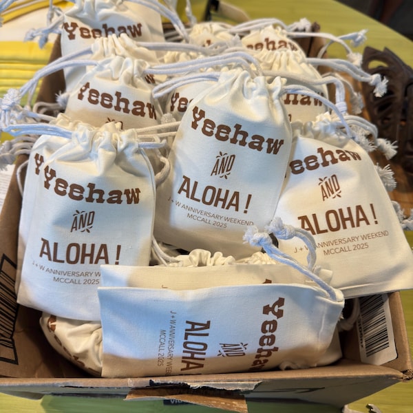 Custom Logo Drawstring Bags: Personalized Wedding & Business Gifts - Etsy