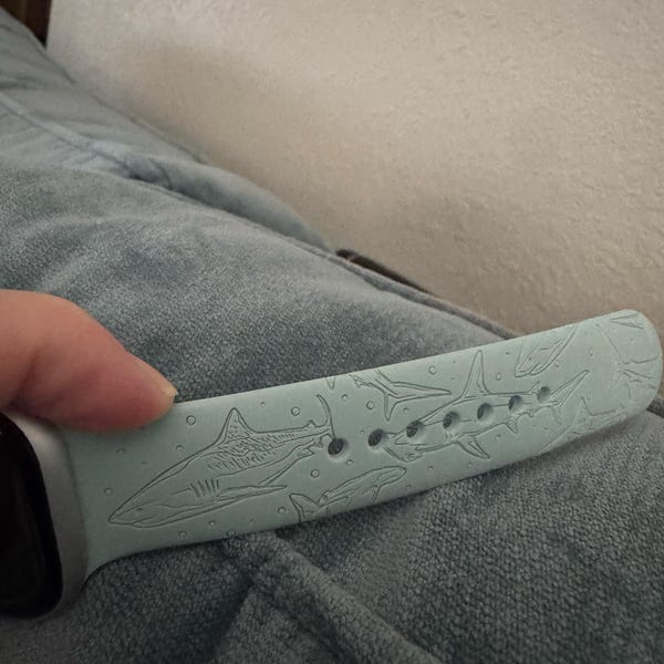 Sloth Watch Band Silicone Laser Engraved, Apple Watch Compatible 38/40 ...