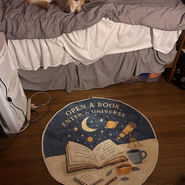 Galaxy Portal Circle Rug, Round Spell Rug, Celestial Magic Circle Mat ...