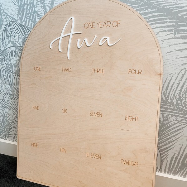 First Birthday Photo Board / One Year of Baby Memory Board / Birthday ...