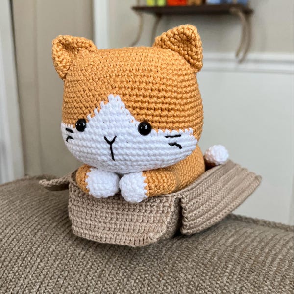 Crochet Pattern Catloaf in the Box Calico Bicolor Cat Amigurumi PDF ...
