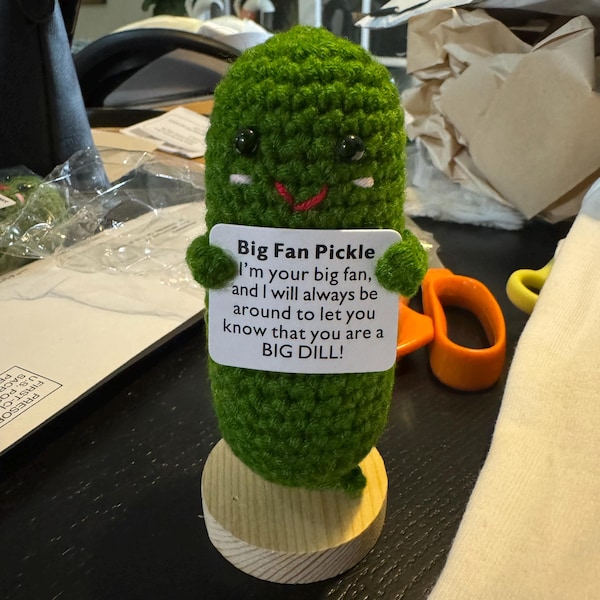 Emotional Support Pickle,positive Pickle,big Fan Pickle,handmade ...