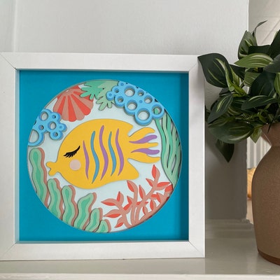 Fish Shadow Box Svg, Fish Svg, Shadow Box Svg, 3d Svg, Cricut Svg ...