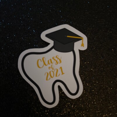 Graduating Tooth Sticker, Class of 2021,2022,2023, Dental Student Gift ...