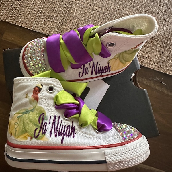 Princess Tiana Bling Shoes, Princess and the Frog Sneakers Shoes ...