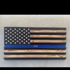 Blue Line Challenge Coin Display Flag, Retirement Gift for Police ...