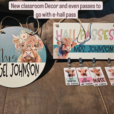 Retro Groovy Smiley Acrylic Classroom Hall Passes - Etsy