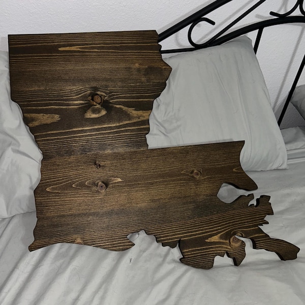Wooden State Cutout Shape for Signs, Wood State Cutout, Wood State Home ...
