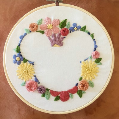 Mouse Embroidery Pattern / PDF Digital Download / Floral Embroidery ...