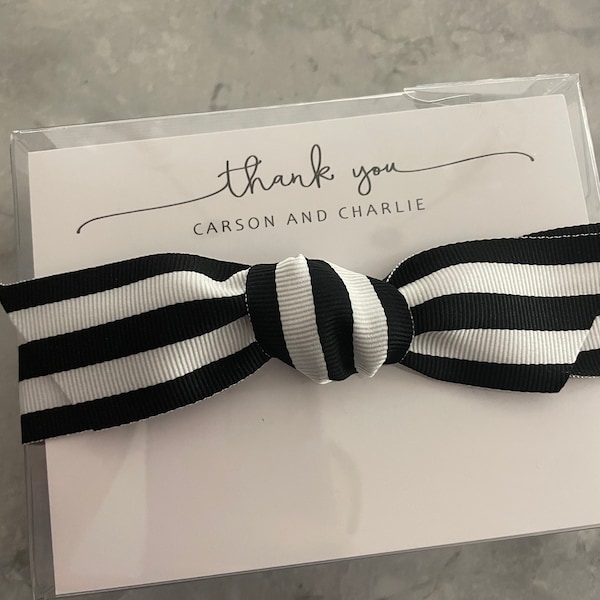 Personalized Script Thank You Cards | Thank You Notes | Flat or Folded ...