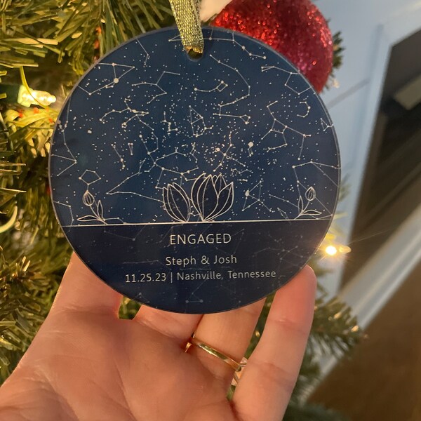 Personalized Farmhouse Boho Star Chart Print, Custom Celestial Map ...