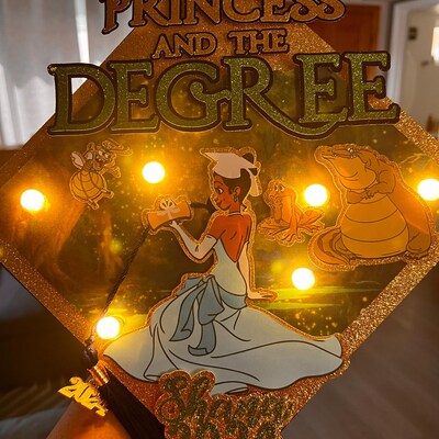 The Princess & the Diploma Graduation Cap Topper W/ Lights - Etsy Canada