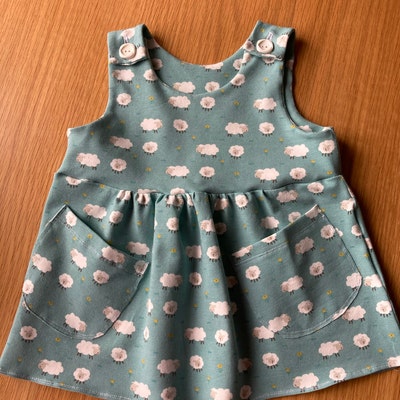 Girl's Pinafore Dress Pattern, Apron Dress Pattern, Baby Dress Sewing ...