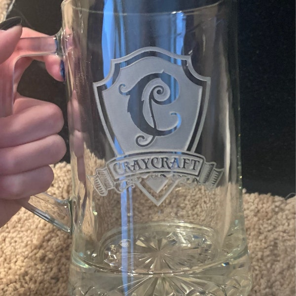 Custom Beer Mug / Monogram Beer Mug / Custom Beer Glasses / Etched Beer ...