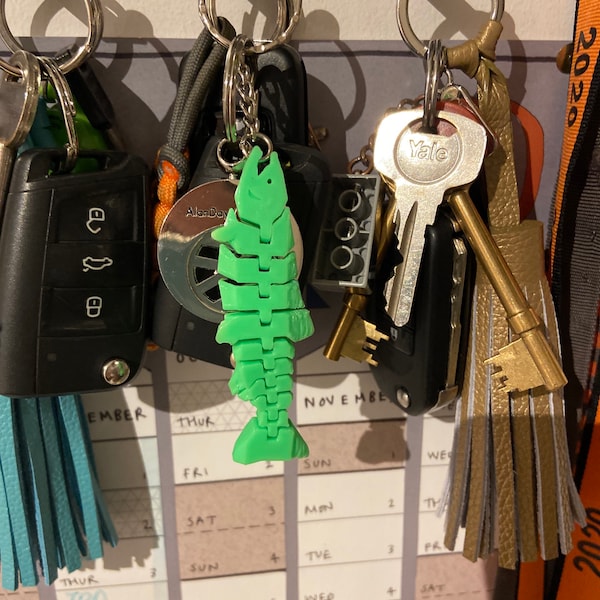 Fish Flexible Wiggly 3D Keyring / Bag Tag / Gift for Fishermen ...