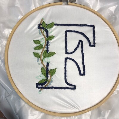 Alphabet Embroidery Pattern, Letter Hand Embroidery Pattern, DIY Hand ...